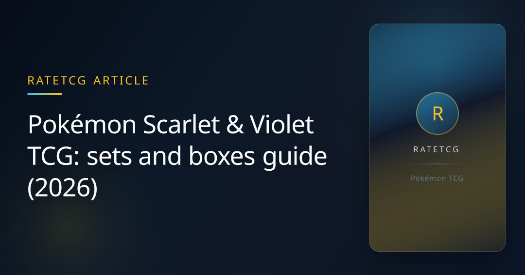 Pokémon Scarlet & Violet TCG: sets and boxes guide (2026) | rateTCG
